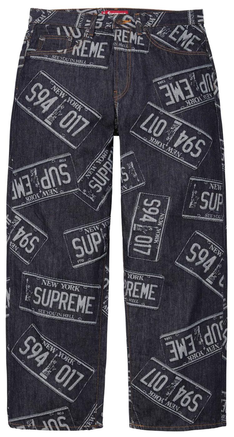 Buy Supreme License Plate Baggy Jean 'Rigid Indigo' - SS26P90 RIGID ...