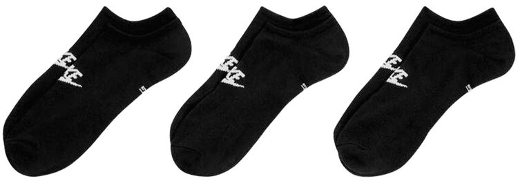 Buy Nike Everyday Essential No-Show Socks (3 Pairs) 'Black/White ...