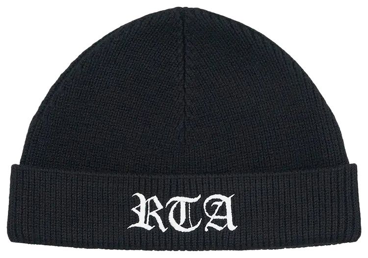 Buy RtA Zion Beanie 'Black Old English Cross' - MDGDK1181 A2272BKOEL | GOAT