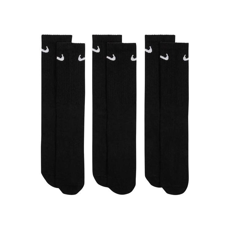 Buy Nike Everyday Lightweight Crew Socks (3 Pairs) 'Black/White ...