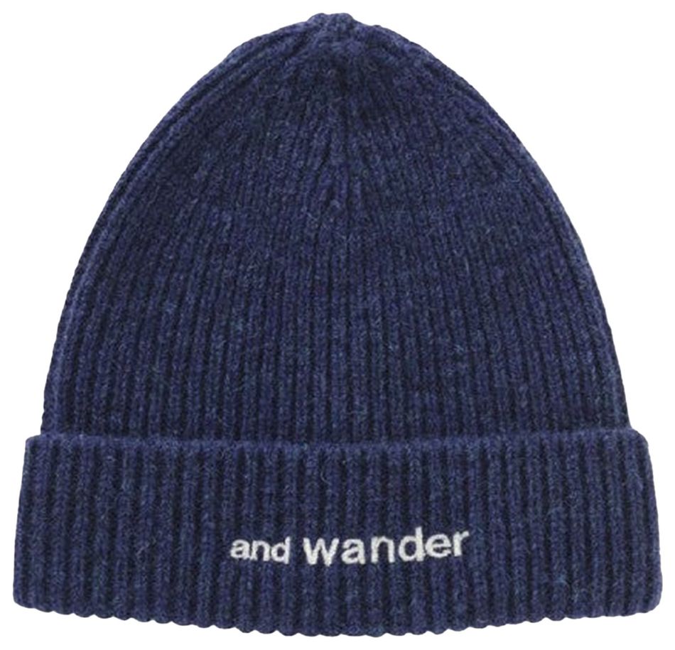 Buy And Wander Shetland Wool Knit Cap 'Blue' - 5744286196 BLUE | GOAT UK