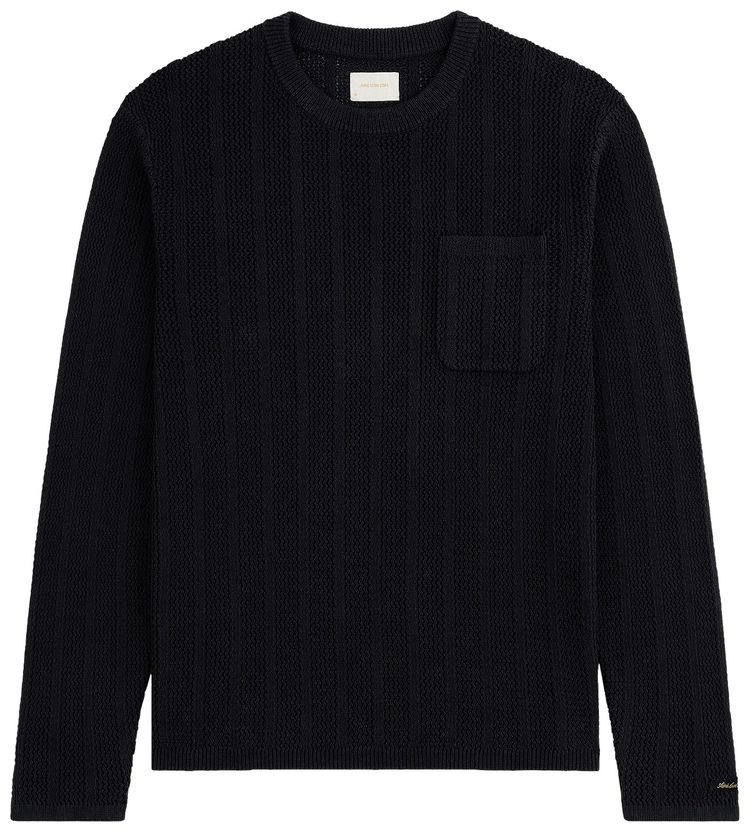 Buy Aimé Leon Dore Racking Stitch Crewneck Sweater 'Jet Black ...