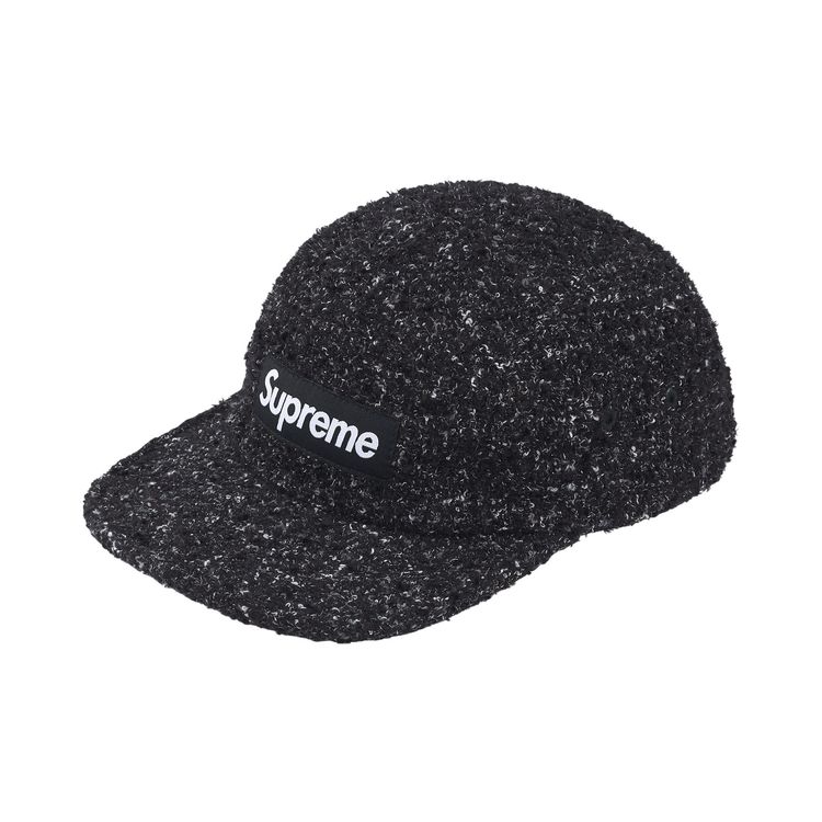 Buy Supreme Bouclé Camp Cap 'Black' - SS26H78 BLACK | GOAT MX