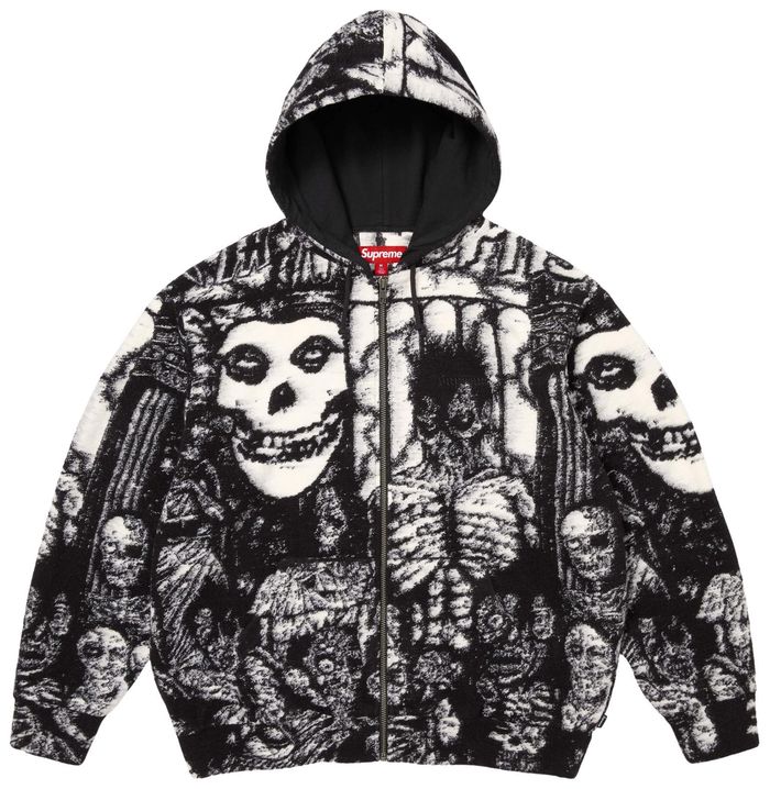 Buy Supreme x The Misfits Zip Up Hooded Sweater 'Black' - SS26SK24 ...