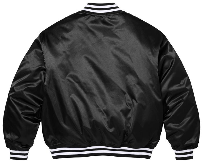 Buy Supreme x Champion Satin Varsity Jacket 'Black' - SS26J105 BLACK | GOAT