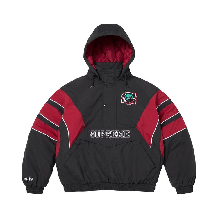 Buy Supreme x Salem Half Zip Stadium Jacket 'Black' - SS26J78 BLACK | GOAT