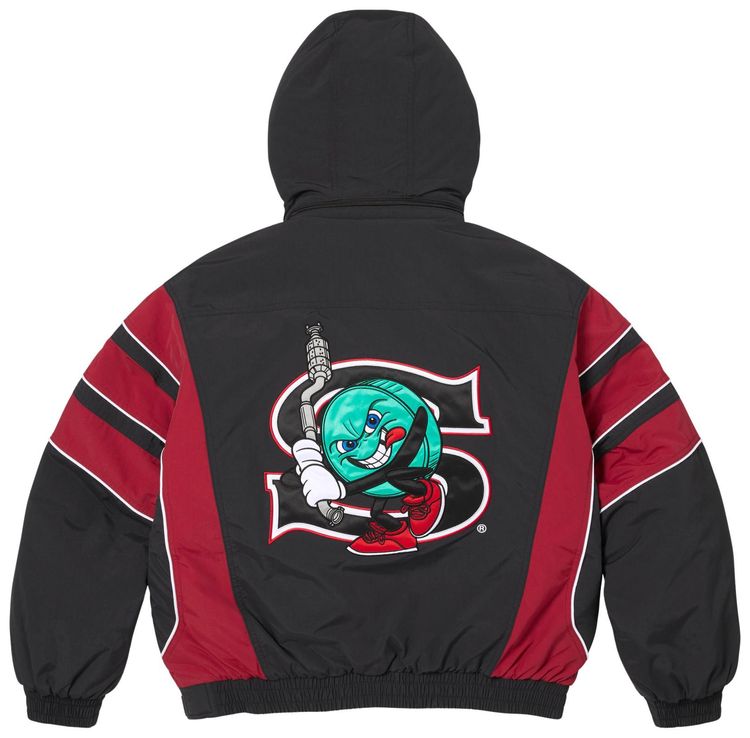 Buy Supreme x Salem Half Zip Stadium Jacket 'Black' - SS26J78 BLACK | GOAT