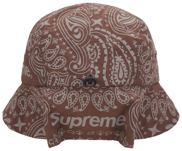 Buy Supreme Reflective Bandana Sunshield Camp Cap 'Brown' - SS26H96 ...