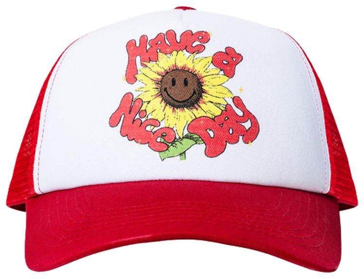 Buy Market Smiley Sunflower Trucker Hat 'Red/White' - MKT26Q2 HT0183 ...