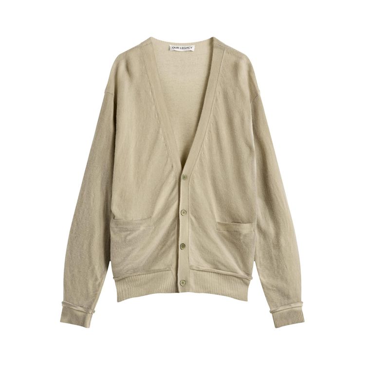Buy Our Legacy Parallel Cardigan 'Moss Spray Dye Cherub Wool' - M2263PM ...