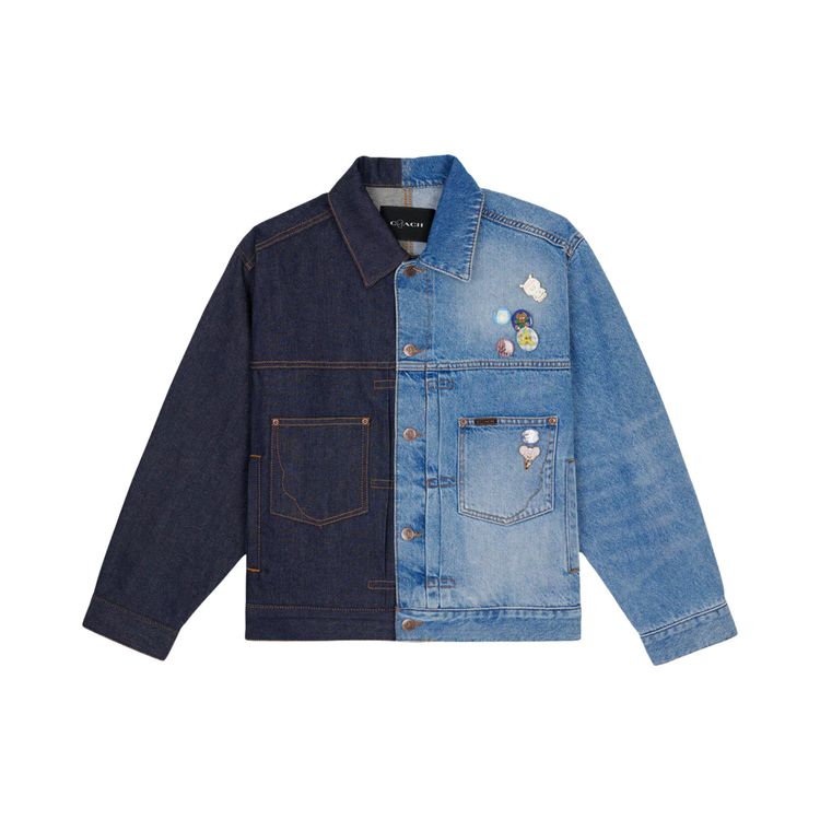 Buy Brain Dead x Coach Split Denim Jacket 'Blue Multicolor' - 00593 ...