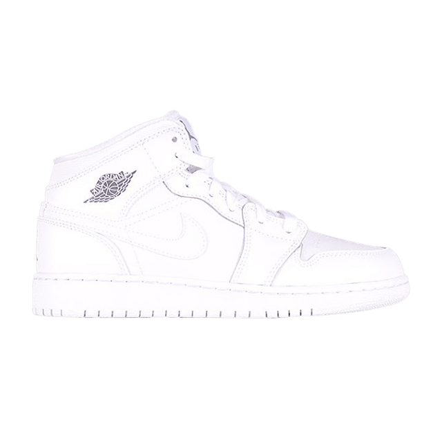 Buy Air Jordan 1 Retro Mid GS 'White Cool Grey' - 554725 102 | GOAT