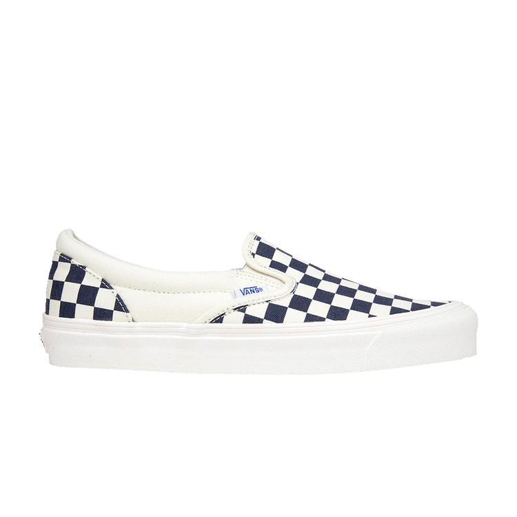 Buy Vans OG Classic Slip-On LX 'Navy Checkerboard' - VN0A32QNP4I | GOAT