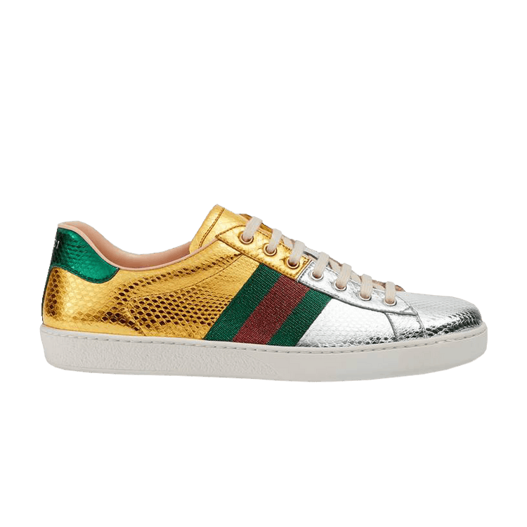 Buy Gucci Ace Metallic Snakeskin 'Gold Silver' - 450881 E9W80 8167 ...