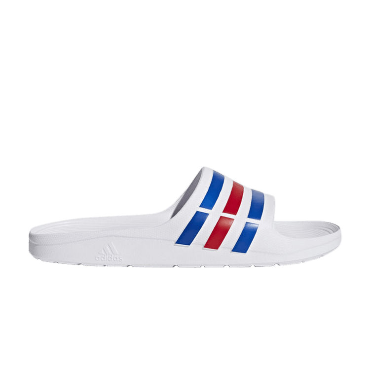 Buy Adidas Duramo Slides 'White Blue Red' - U43664 | GOAT