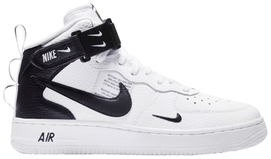 Buy Nike Air Force 1 Mid LV8 GS 'White Black' - AV3803 100 | GOAT