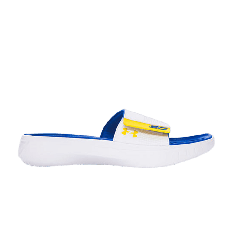 Buy Under Armour Curry 3 Slides GS 'Warriors' - 1287209 104 | GOAT