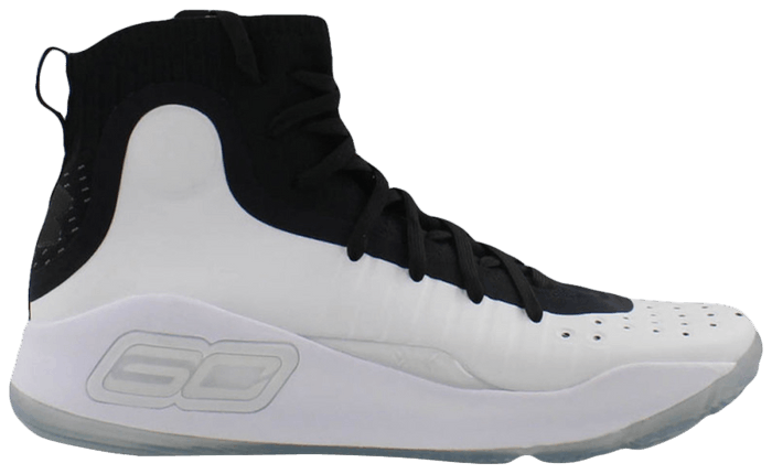 Buy Under Armour Curry 4 Mid GS 'Black White' - 1295995 004 | GOAT