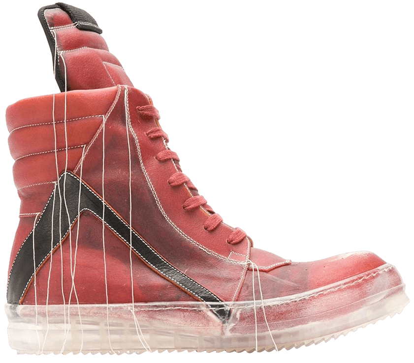 Buy Rick Owens Geobasket High 'Red' - RU19S2884LCOM13 | GOAT