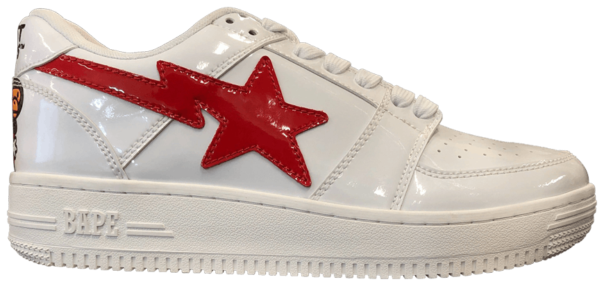 Buy Bapesta Low 'White Red' - 2F23191914 | GOAT