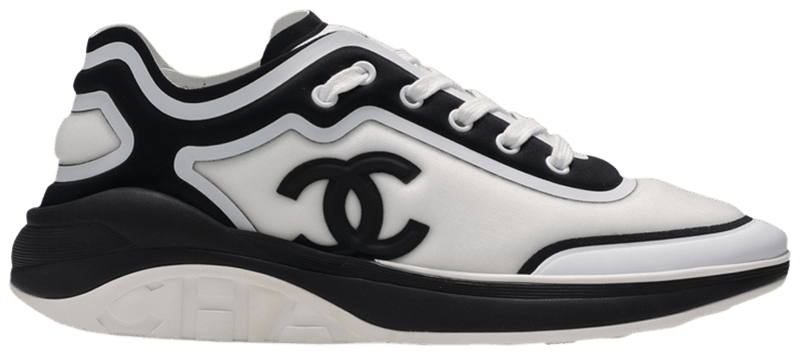 Buy Chanel CC Logo Sneaker 'White Black' - G34764 Y53288 C7600 | GOAT