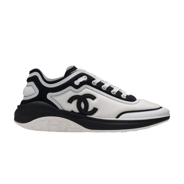 Buy Chanel CC Logo Sneaker 'White Black' - G34764 Y53288 C7600 | GOAT