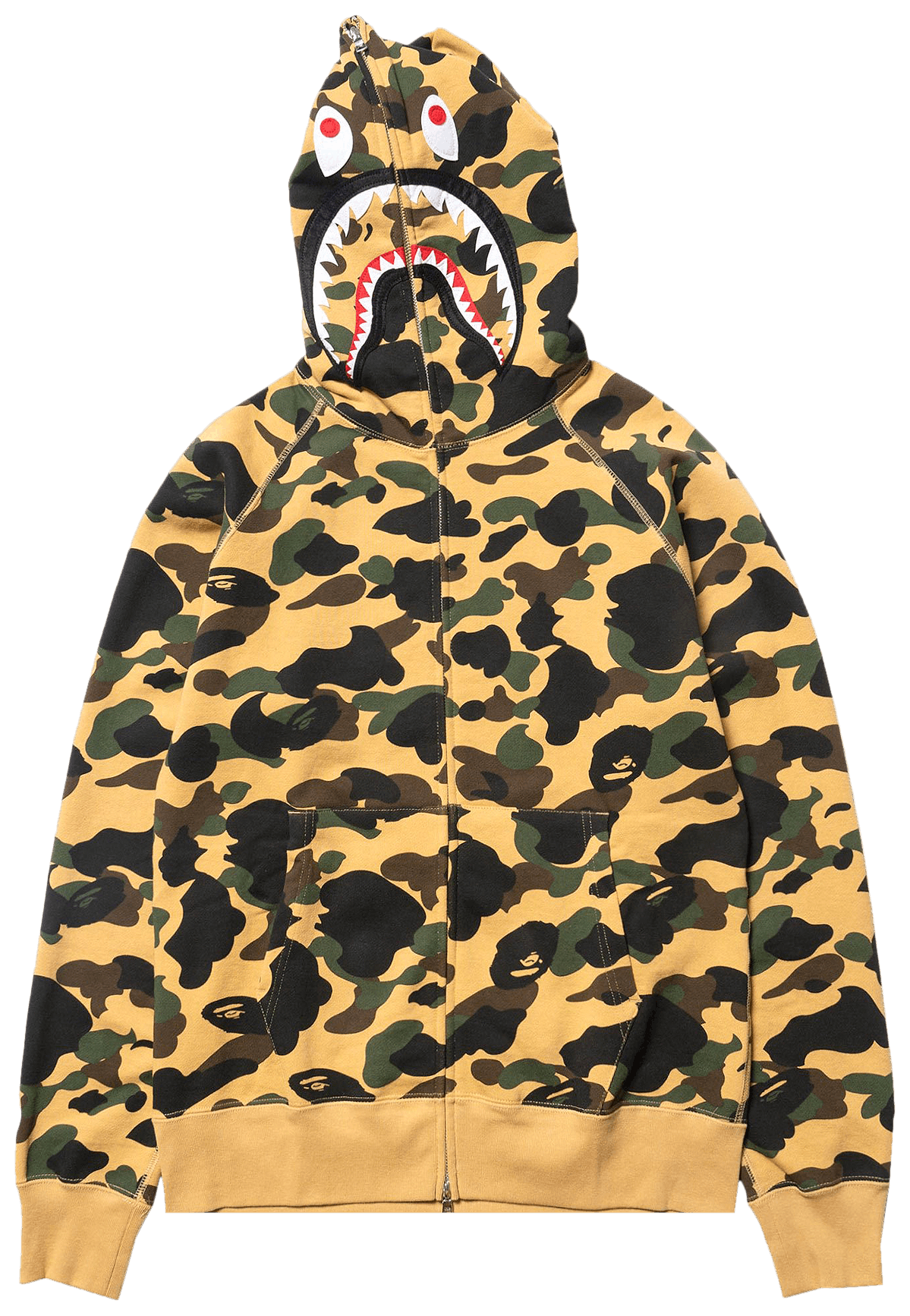 Buy BAPE 1st Camo Shark Full Zip Hoodie 'Yellow' - 1G20 115 008 YELLOW ...