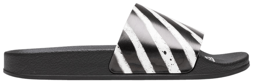 Buy Off-White Sliders 'Spray Stripe - Black White' - OMIC001R21MAT004 ...