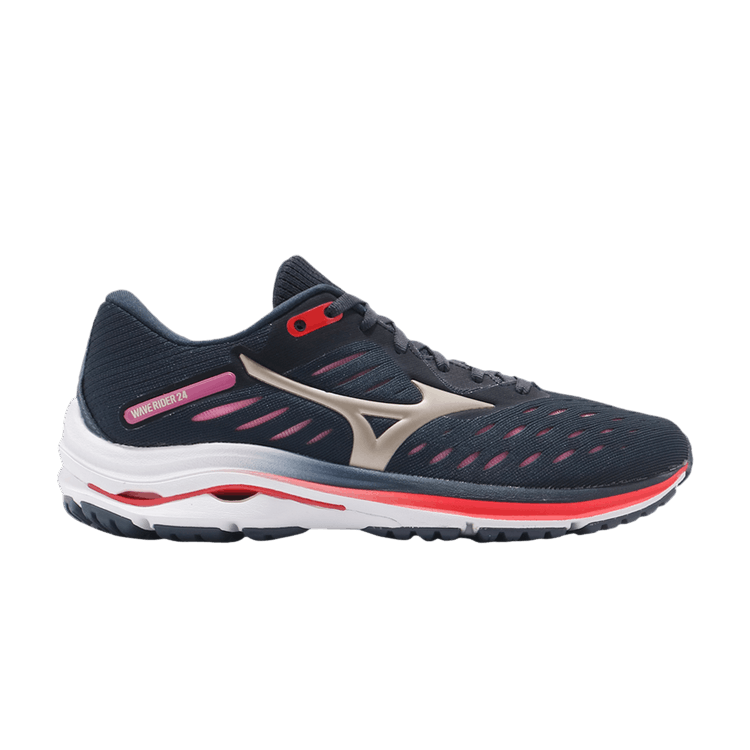 Buy Mizuno Wmns Wave Rider 24 'Navy Red' - J1GD200343 | GOAT
