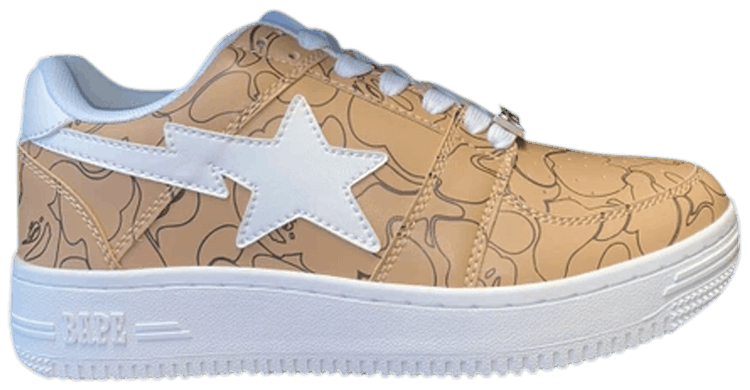 Buy Wmns Bapesta 'Lined Camo - Beige' - 1FWG802501 | GOAT