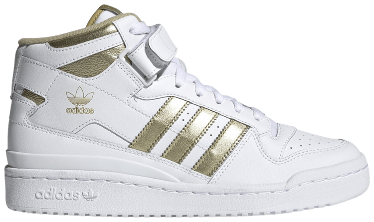 Buy Adidas Wmns Forum Mid 'White Matte Gold' - GX5055 | GOAT