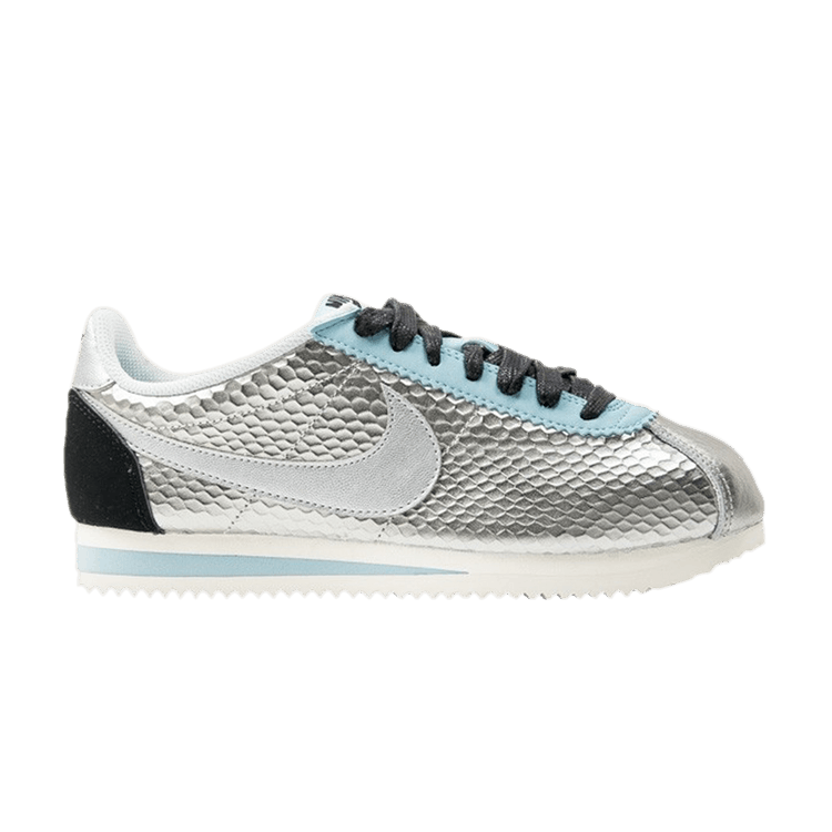 Buy Wmns Classic Cortez Leather Premium 'Python Pack - Metallic Silver' - 833657 004 | GOAT