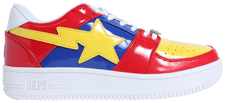 Buy Bapesta Low 'Red Blue Yellow' - 001FWD801001X RED | GOAT