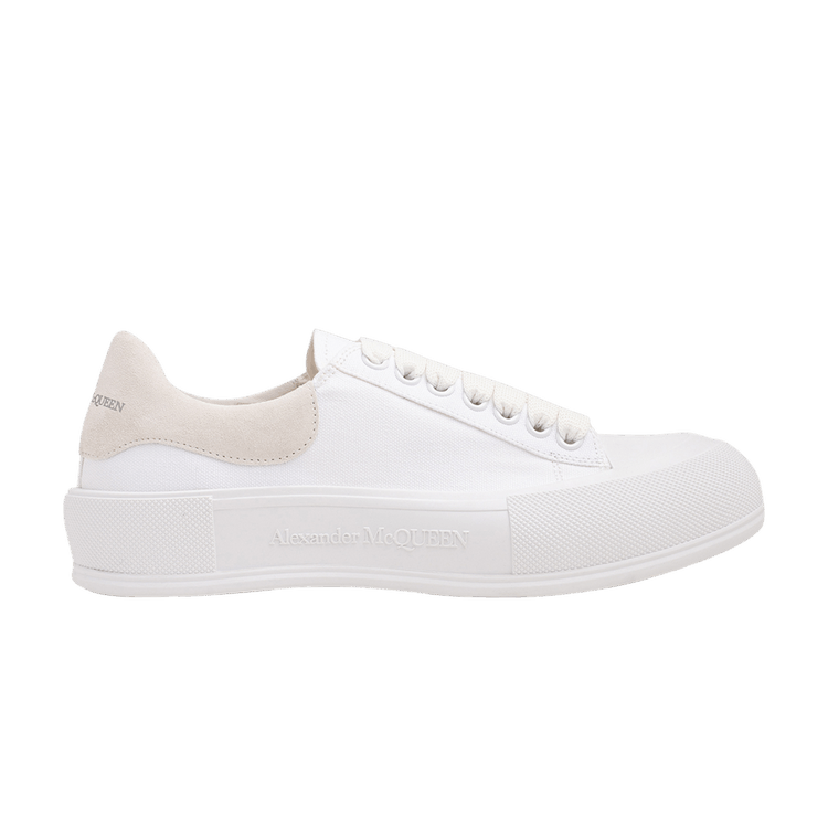Buy Alexander McQueen Deck Plimsoll 'White' - 707680 W4MV7 9000 | GOAT CA