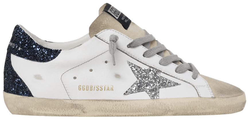 Buy Golden Goose Wmns Superstar 'White Silver Blue Glitter' - GWF00102 ...