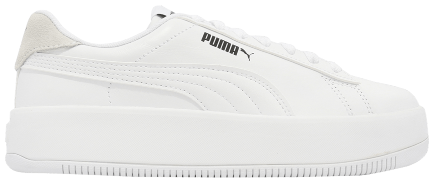 Buy Puma Wmns Lily Platform Leather 'White' - 384617 01 | GOAT