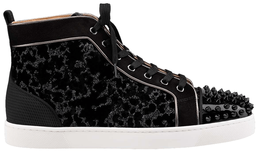 Buy Christian Louboutin Lou Spikes Orlato High 'Black Dark Gun ...
