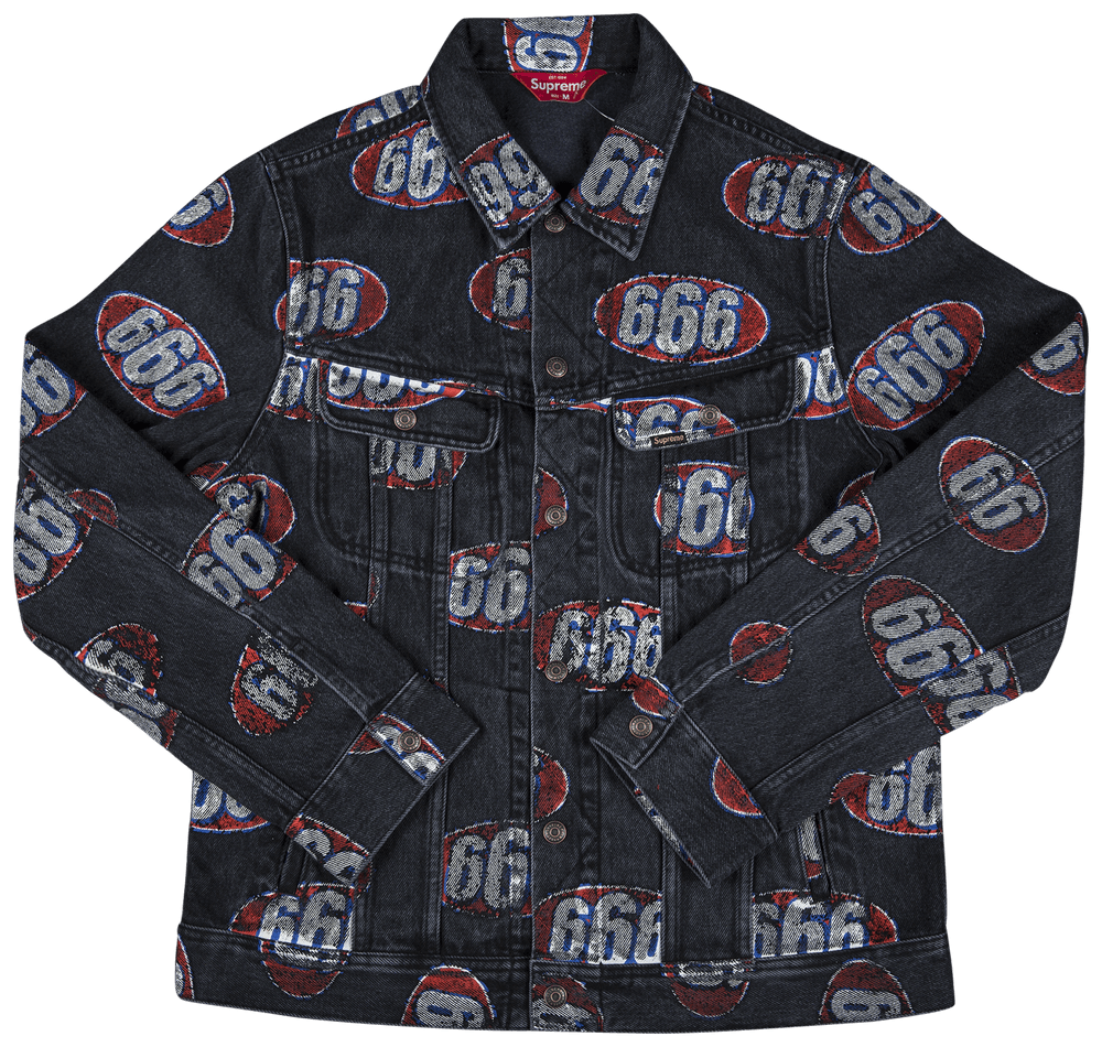 Buy Supreme 666 Denim Trucker Jacket 'Black' - SS17J33 BLACK | GOAT
