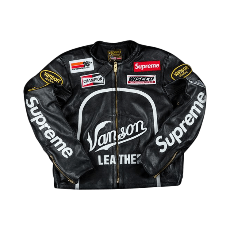 Buy Supreme x Vanson Leather Star Jacket 'Black' - SS17J35 BLACK | GOAT