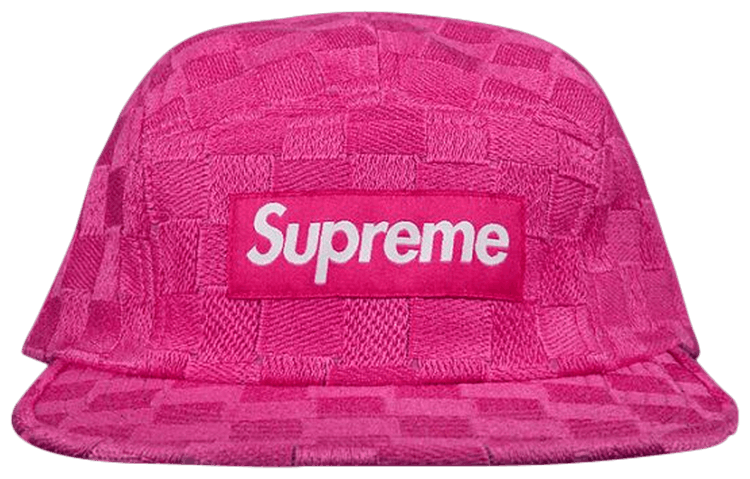 Buy Supreme Checker Weave Camp Cap 'Pink' - FW17H4 PINK | GOAT Buy Supreme Checker Weave Camp Cap 'Pink' - FW17H4 PINK | GOAT