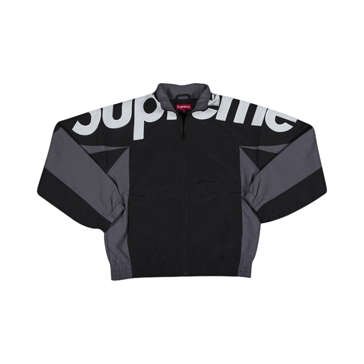 Buy Supreme Shoulder Logo Track Jacket 'Black' - FW19J88 BLACK | GOAT
