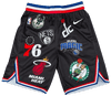 Buy Supreme x Nike x NBA Teams Authentic Shorts 'Black' - SS18SH4 BLACK ...
