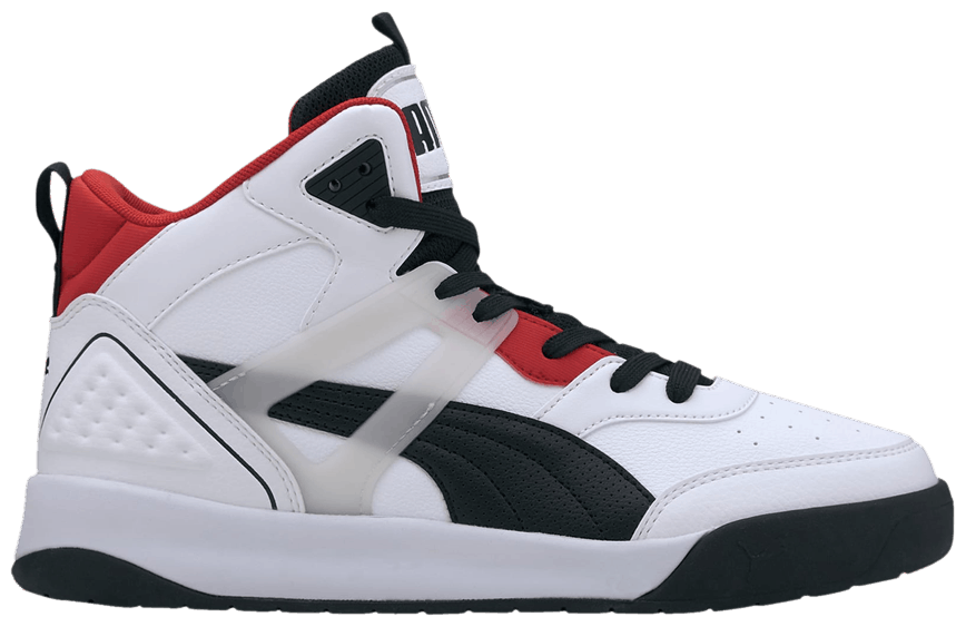 Buy Backcourt Mid 'White Black Red' - 374139 01 | GOAT