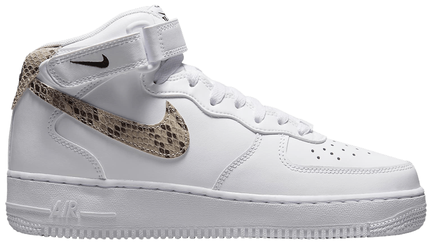 Buy Nike Wmns Air Force 1 '07 Mid 'Snakeskin Swoosh' - DD9625 101 | GOAT