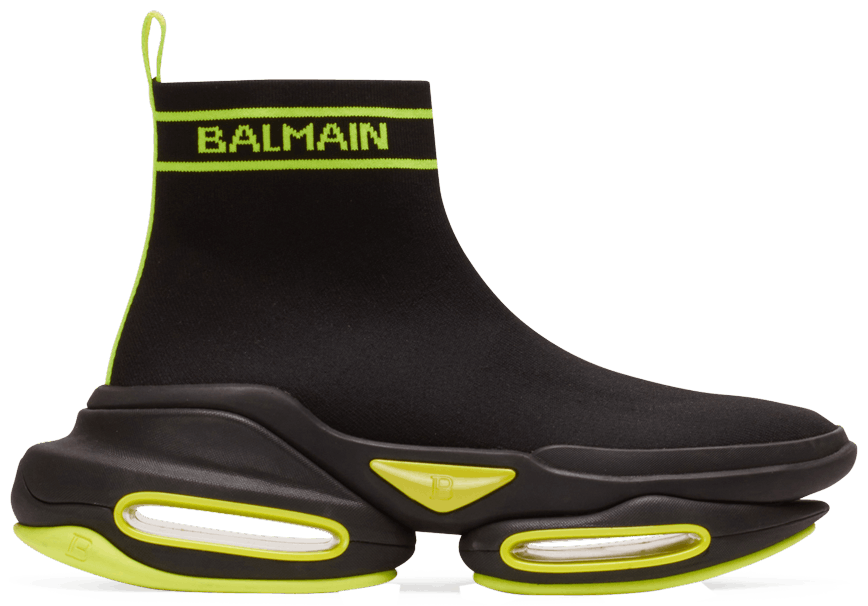 Buy Balmain B-Bold High 'Monogram - Black Yellow' - AM1VH317TKBA EAQ | GOAT