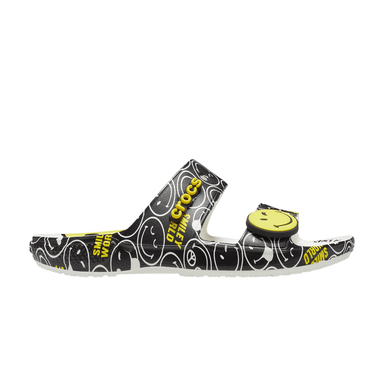 Buy Crocs SmileyWorld x Classic Sandal 'Black White' - 207207 94S | GOAT