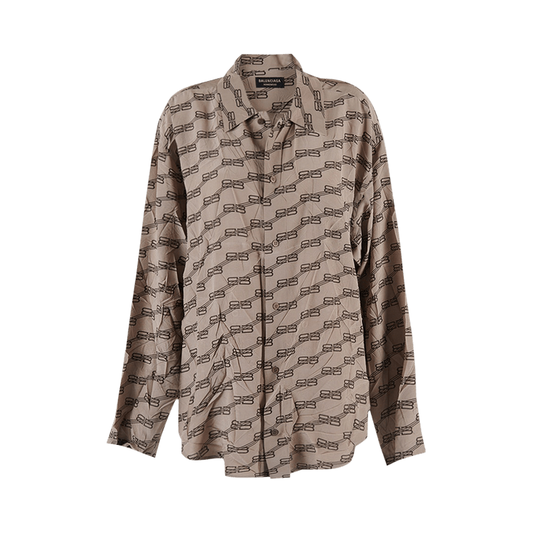 Buy Balenciaga Monogram Shirt 'Beige/Brown' - 681631 TML35 9378 | GOAT