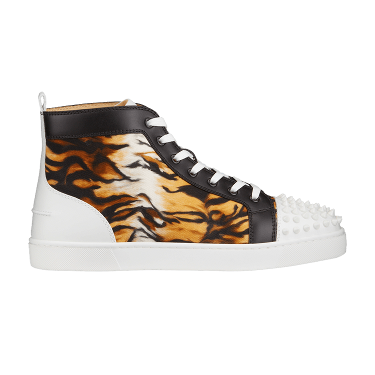 Buy Christian Louboutin Lou Spikes Orlato Flat 'Tiger Print' - 1211080 ...
