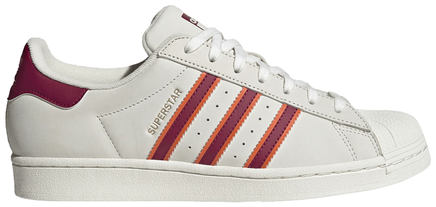 Buy Adidas Superstar 'White Legacy Burgundy' - HQ8867 | GOAT
