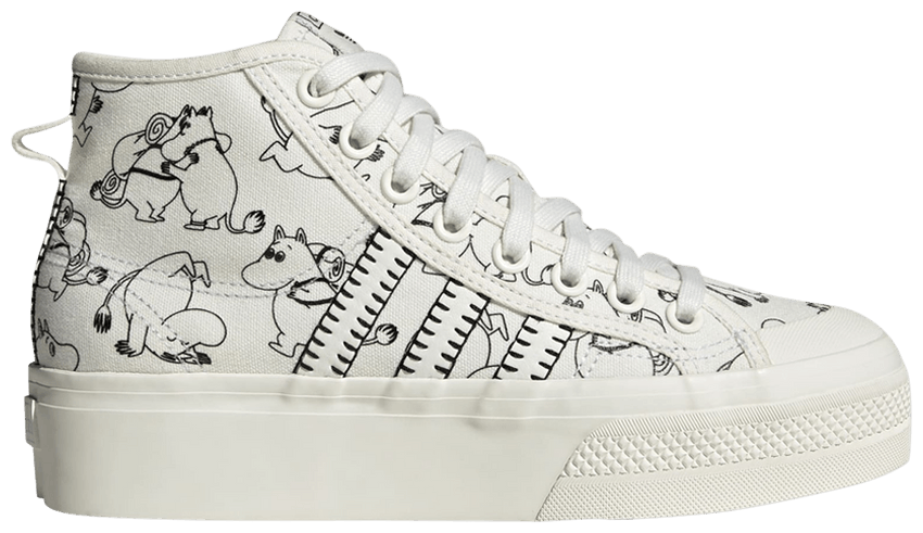 Buy Moomin x adidas Wmns Nizza Platform Mid 'Moominvalley Characters ...